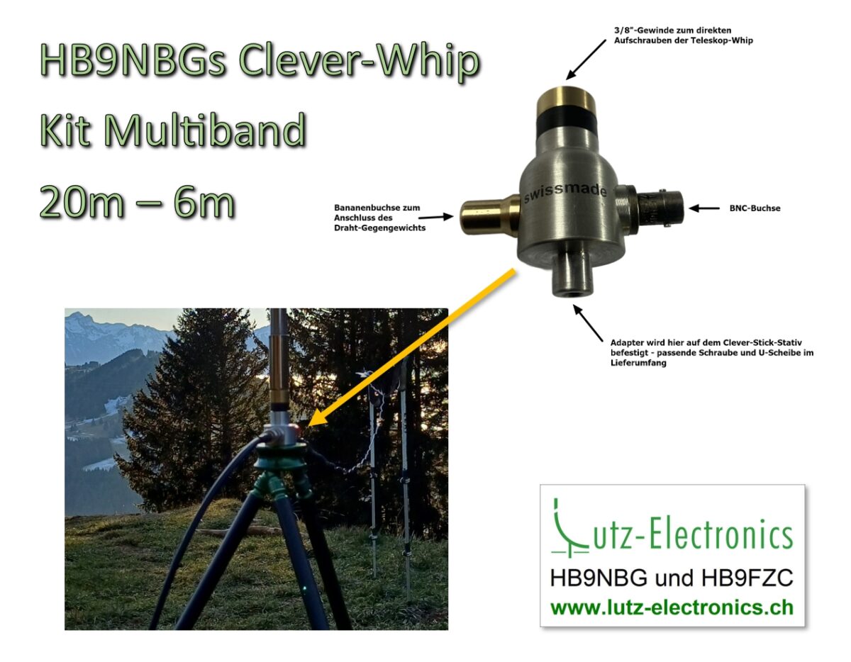 HB9NBGs Clever-Whip Kit KW-Multiband – Lutz Electronics, Schweiz